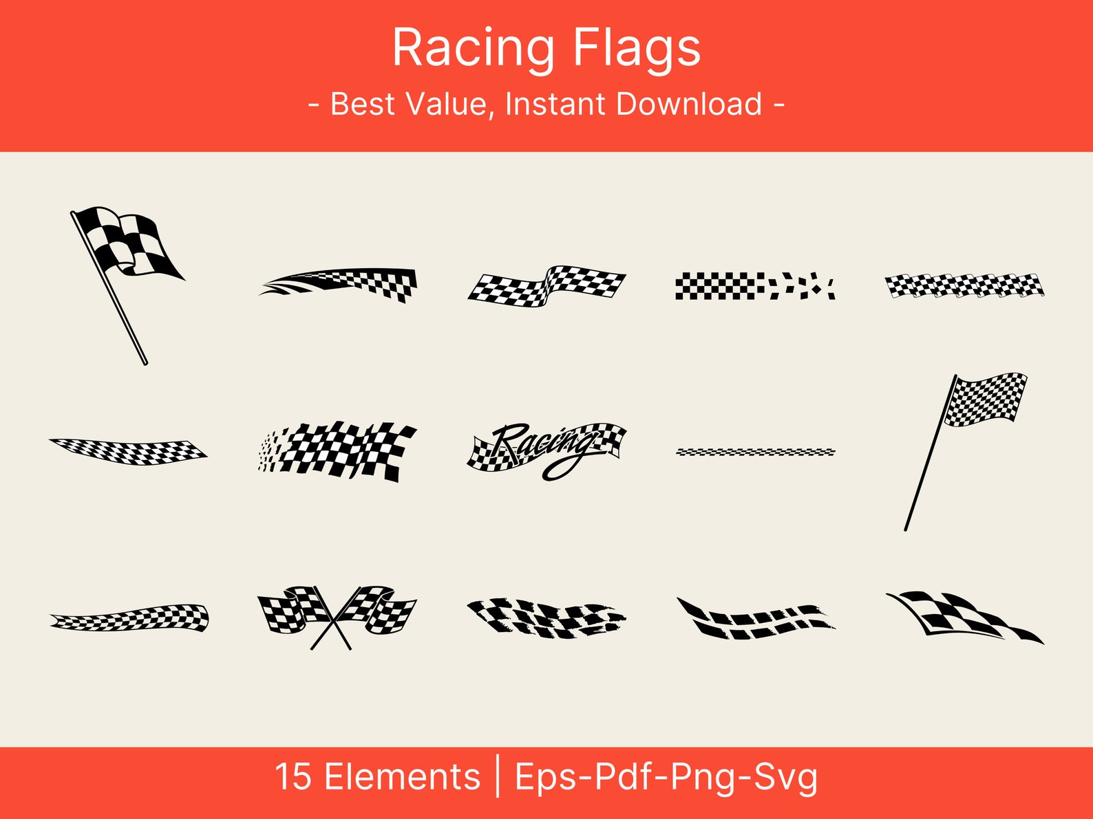 Racing Flag SVG, Start Flags, Race, Checkered Flag, Finish Flags, DXF ...