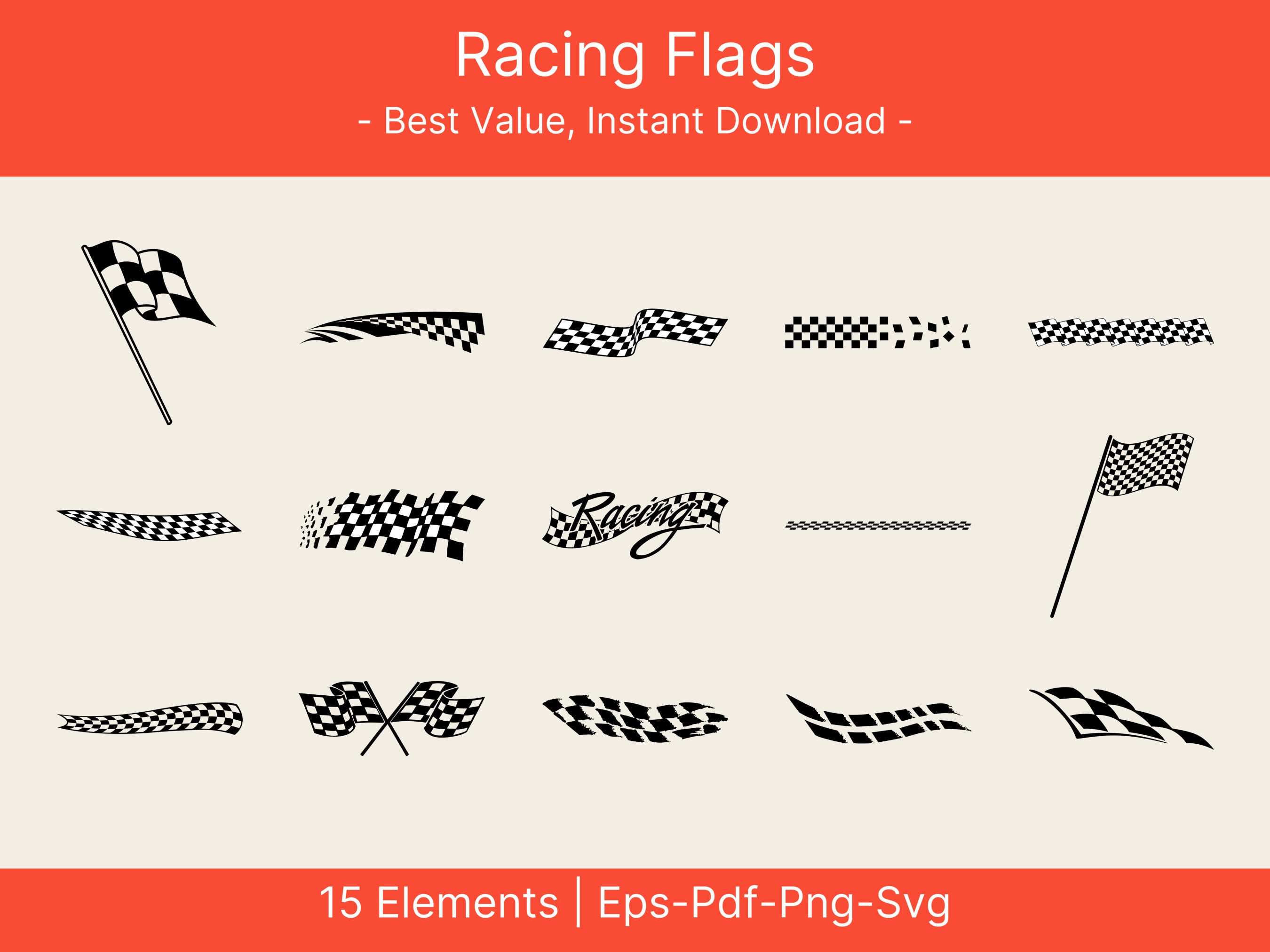 Racing Flag SVG, Start Flags, Race, Checkered Flag, Finish Flags, DXF ...