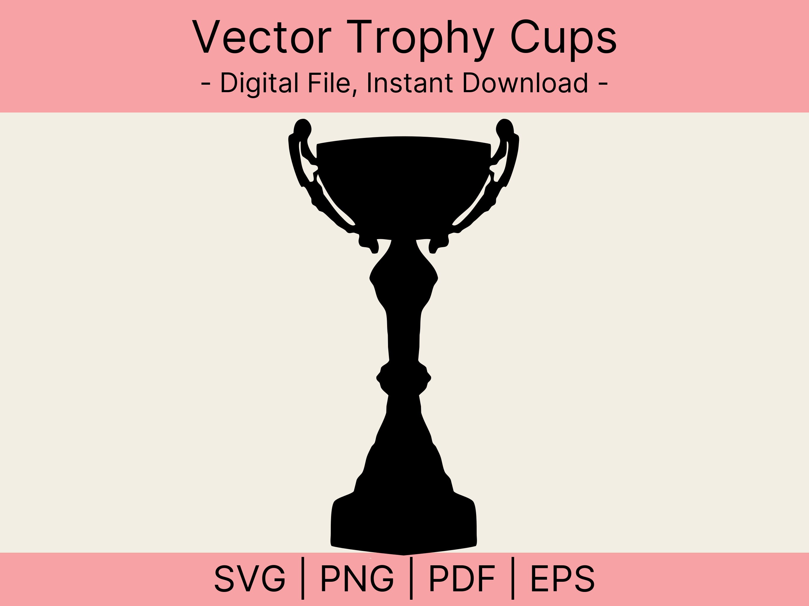 Trophies Cup Bundle, Award Icons, Medals Svg, Trophy Svg, Vector Cut ...