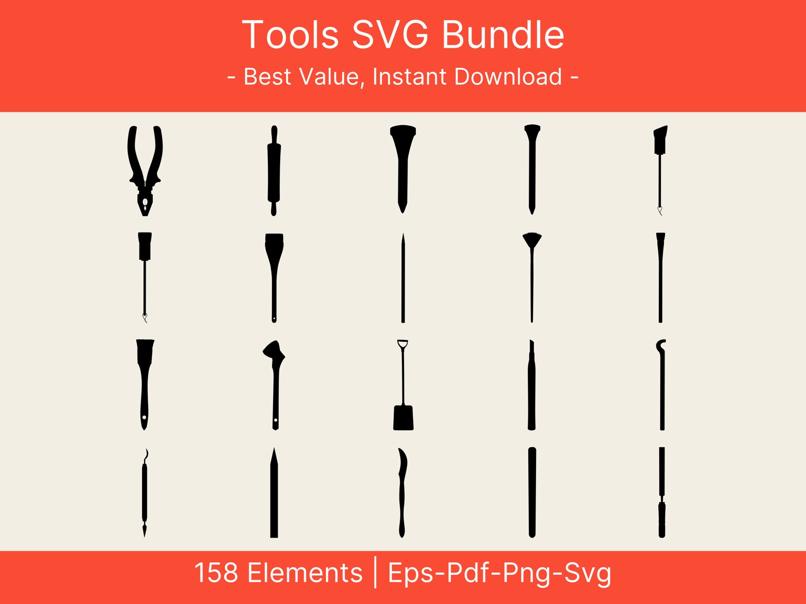 158 Mechanic Tools Bundle Svg, Tools Clipart, Tools Silhouette, Tools ...