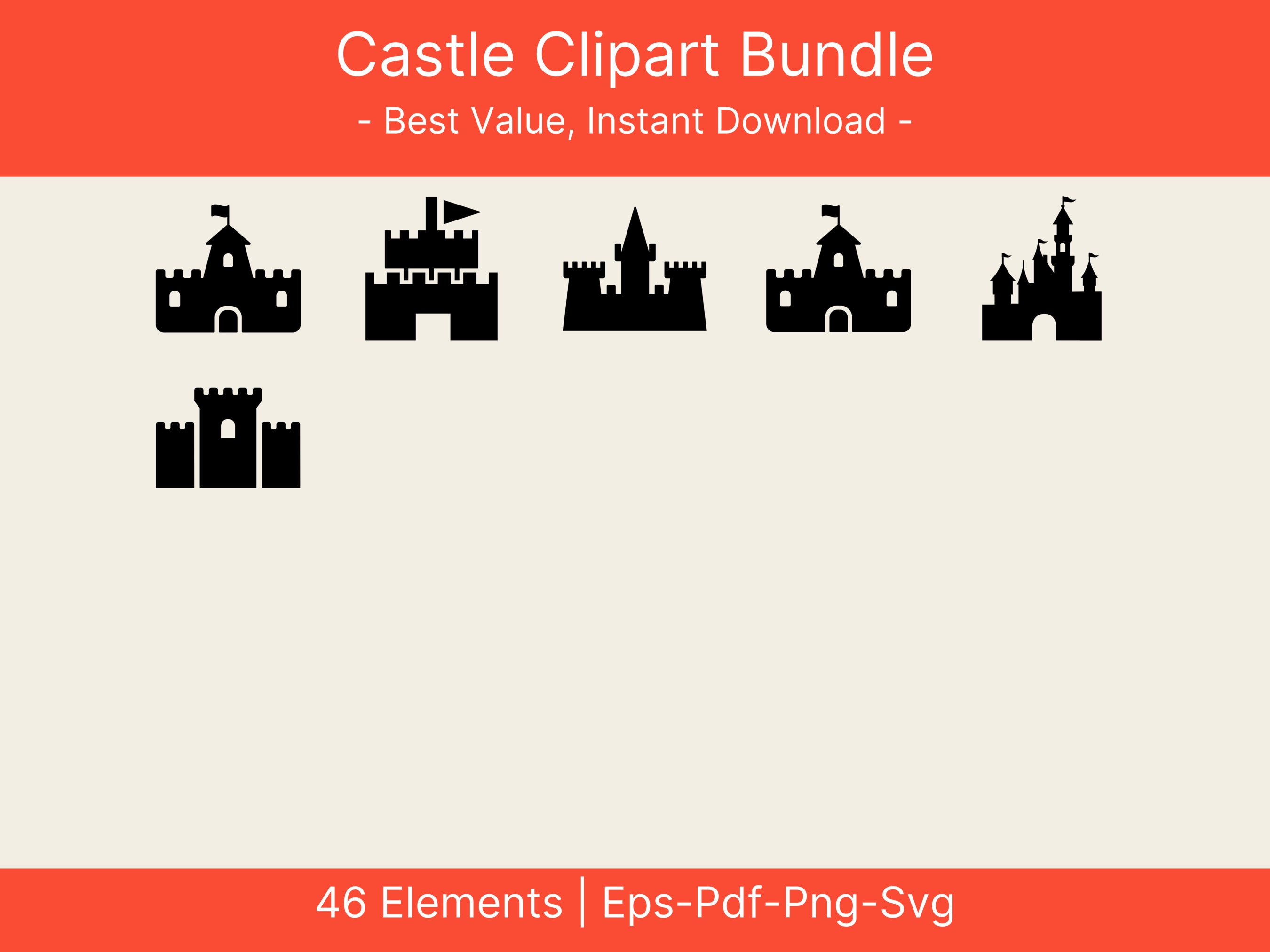 Castle SVG Bundle, Castle SVG, Castle Png, Cut Files for Cricut ...