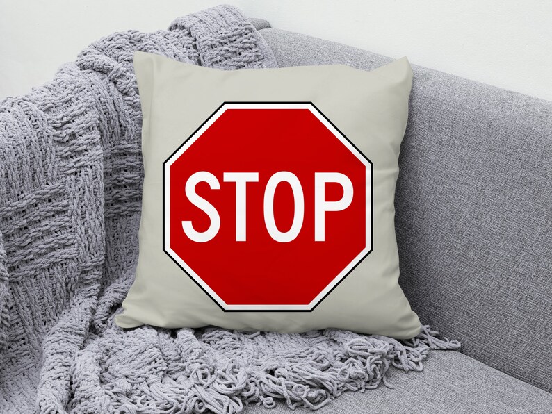 Stop SVG Vector Cut File for Cricut Silhouette Pdf Png Eps - Etsy