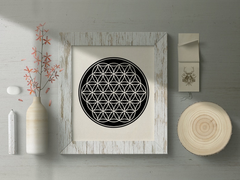 Flower of Life Vector, Sacred Geometry Png, Seed of Life Svg, Tree of ...