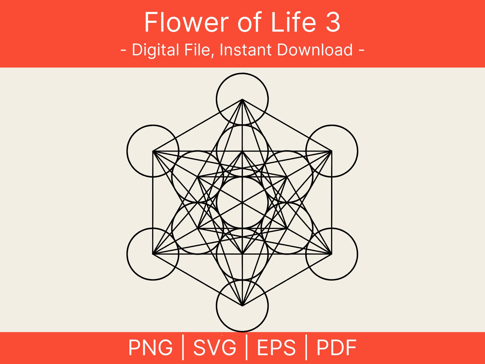 Flower of Life Vector, Sacred Geometry Png, Seed of Life Svg, Tree of ...