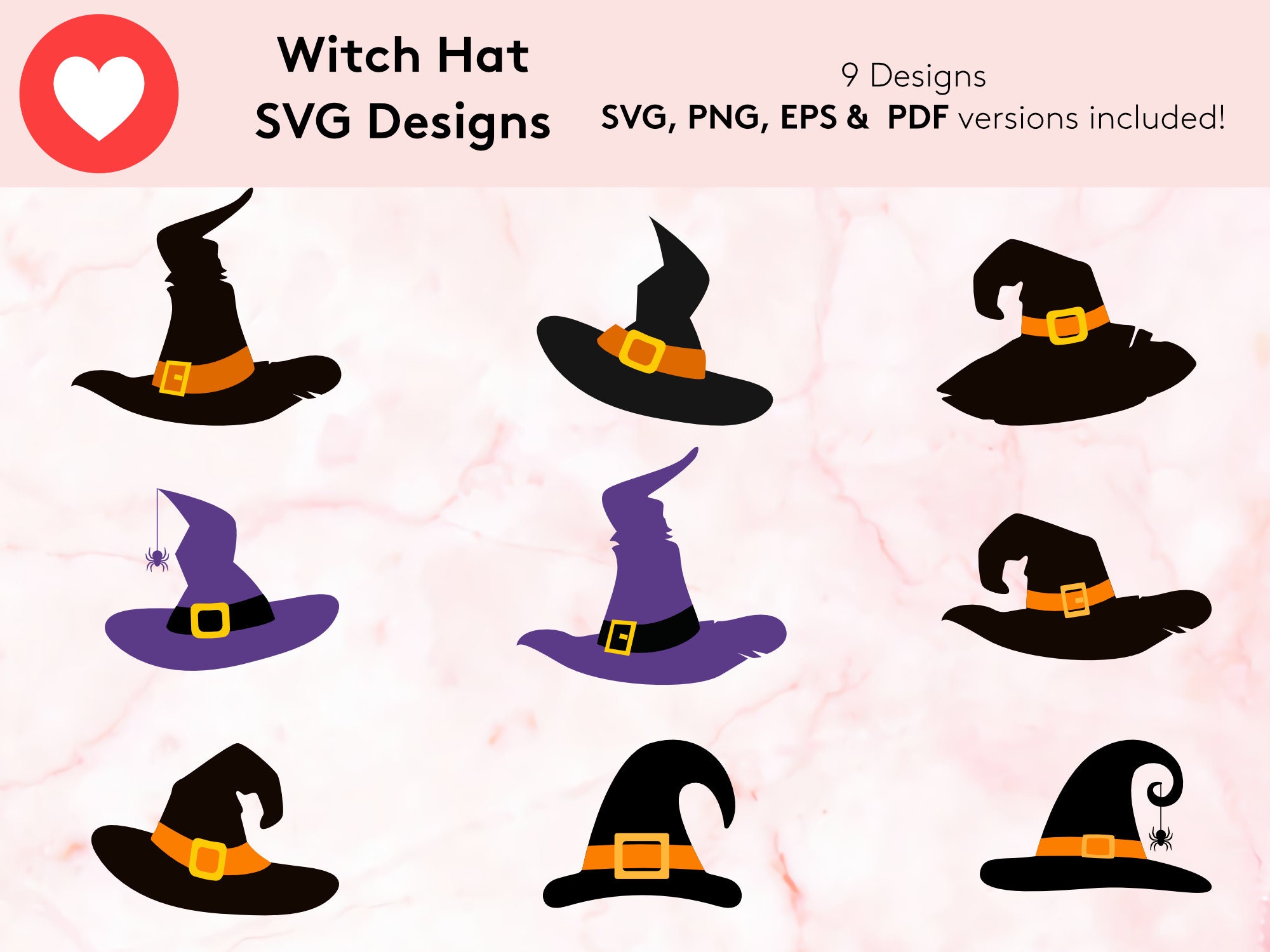 Witch Hat SVG Bundle, Witch Hat Vector, Witch Hat Clip Art, Witch Hat ...
