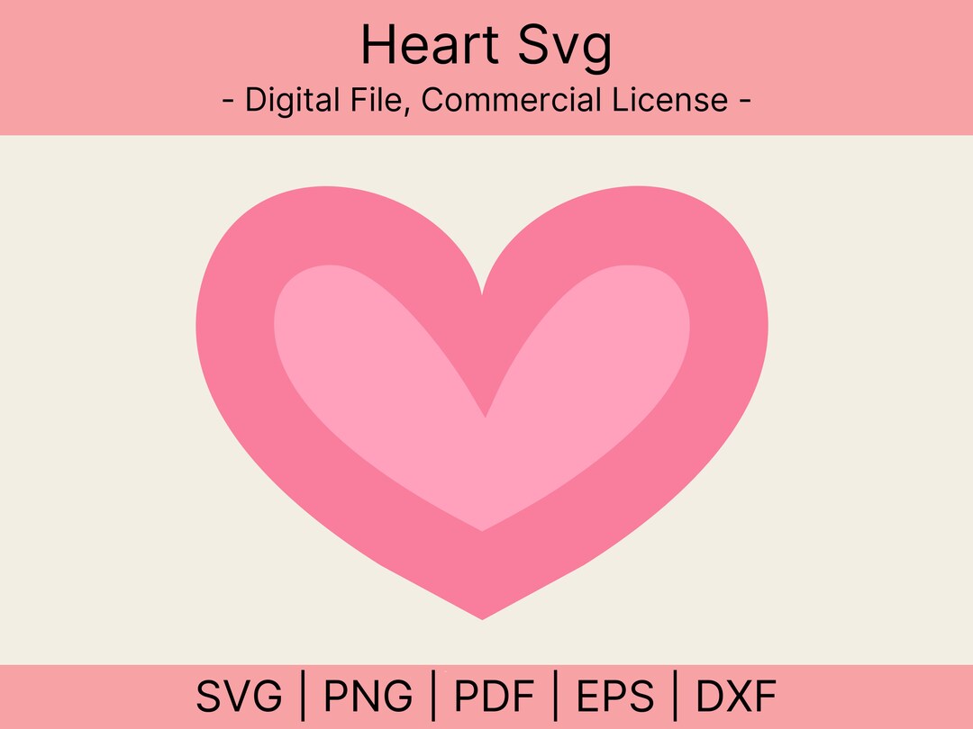 Heart Vector Heart Svg Heart Png Clipart Vector Cut File For Cricut
