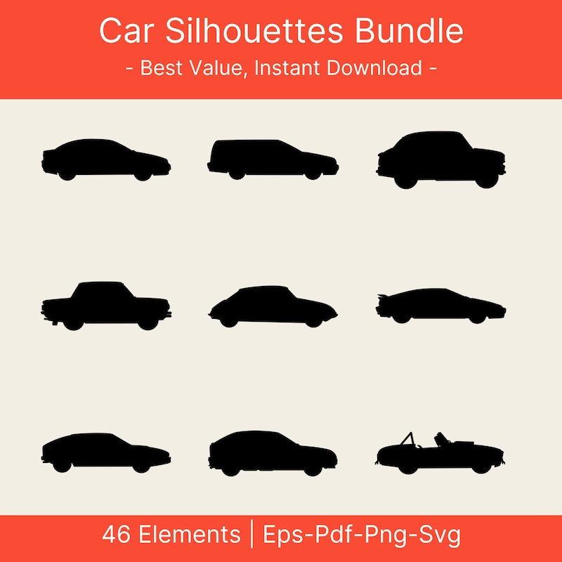 Retro Car Silhouette Svg - Etsy