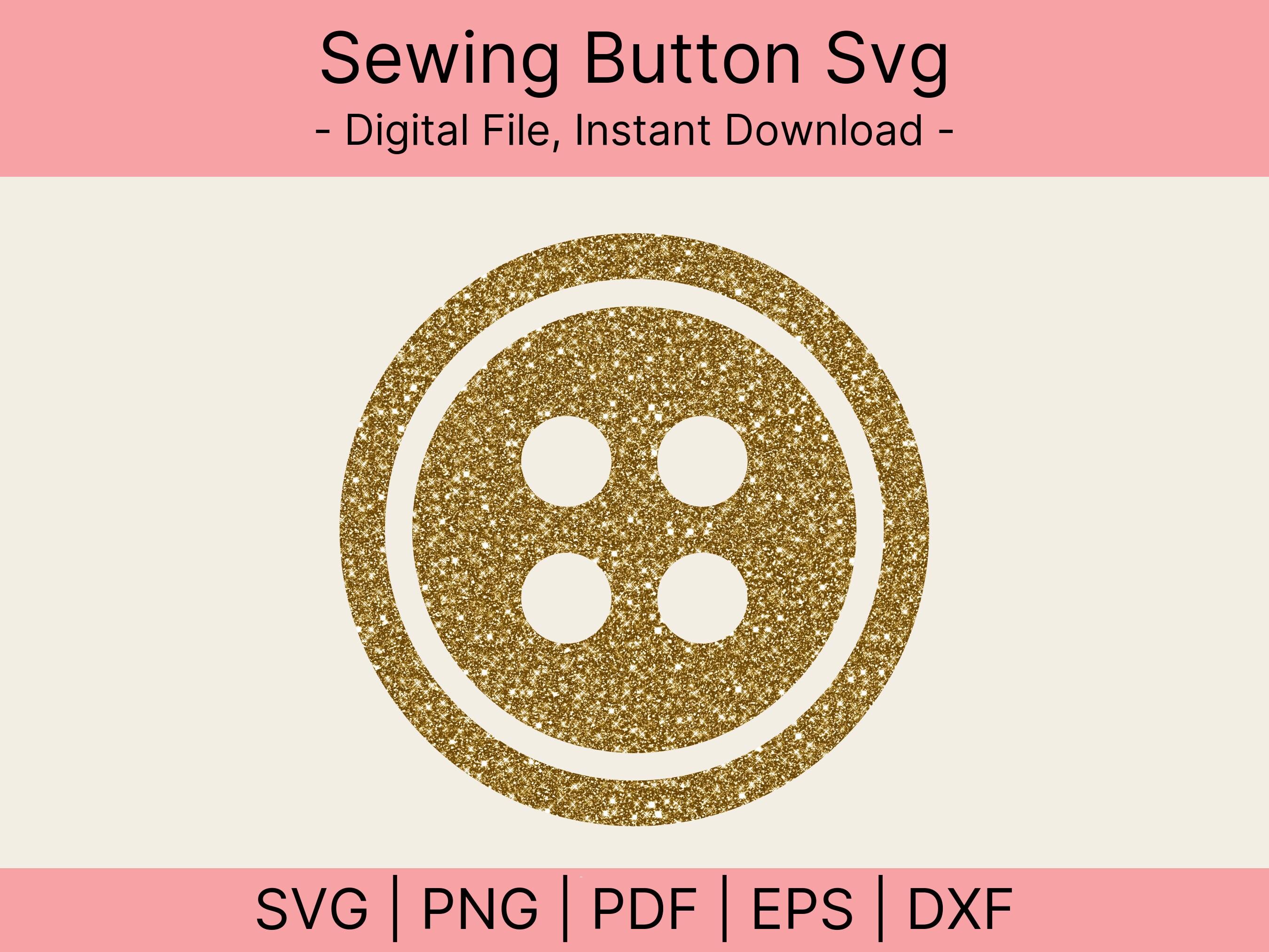 Sewing Button Svg, Tailor Svg, 4 Hole Button, SVG Vector Cut File for ...