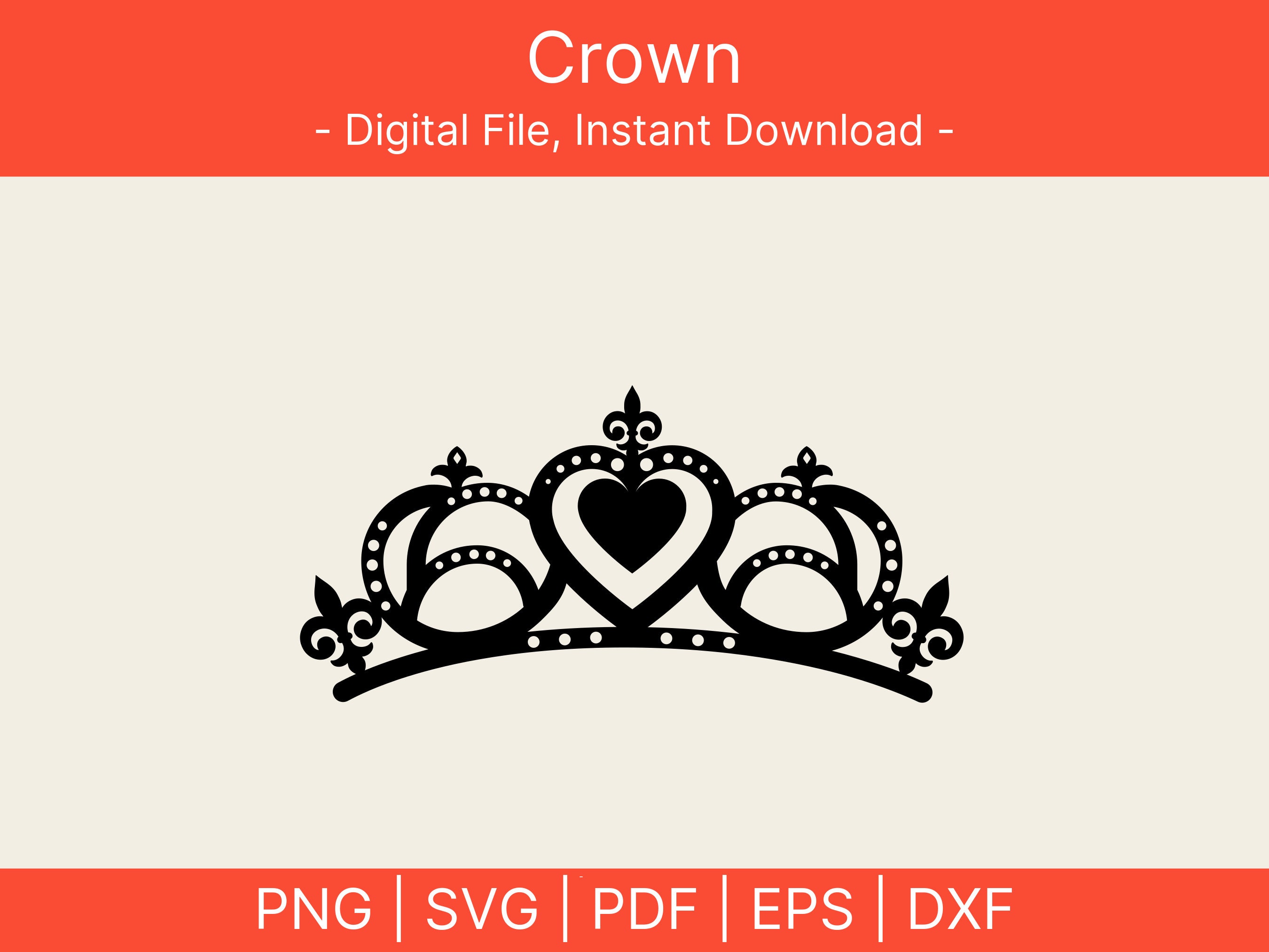 Royal Crown SVG Bundle, Princess Tiara SVG, King Crown, Queen Crown ...