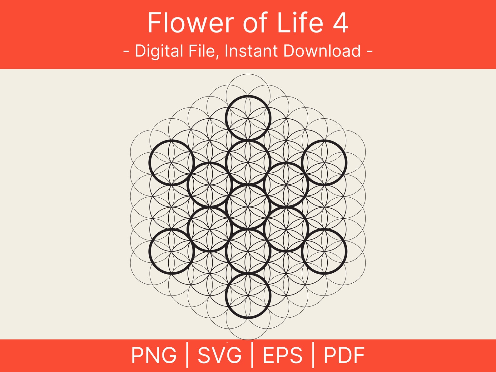 Flower of Life Vector, Sacred Geometry Png, Seed of Life Svg, Tree of ...