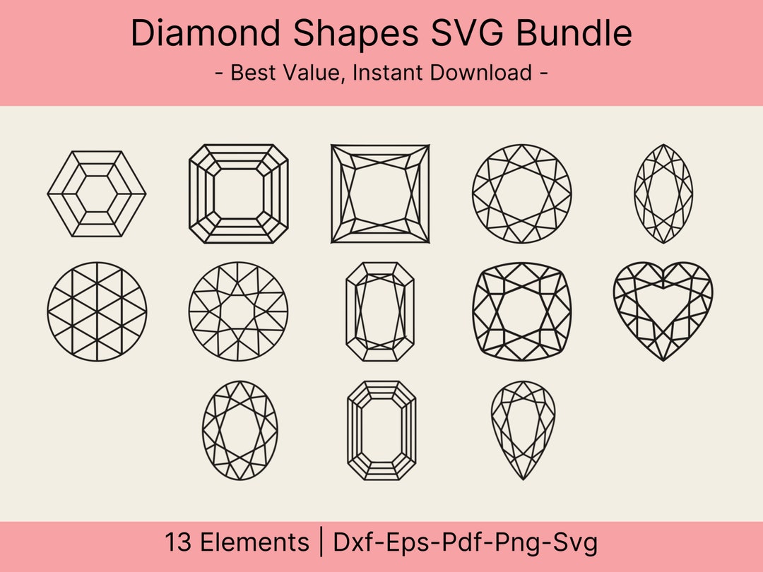 Gems SVG, Diamond SVG, Precious Stone SVG, Vector Cut File Cricut ...
