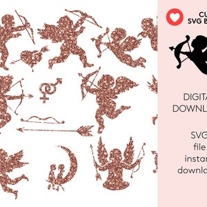 Cupid Svg, Valentines Day Svg, Cute Cupid Bundle, Baby SVG, Cupid ...