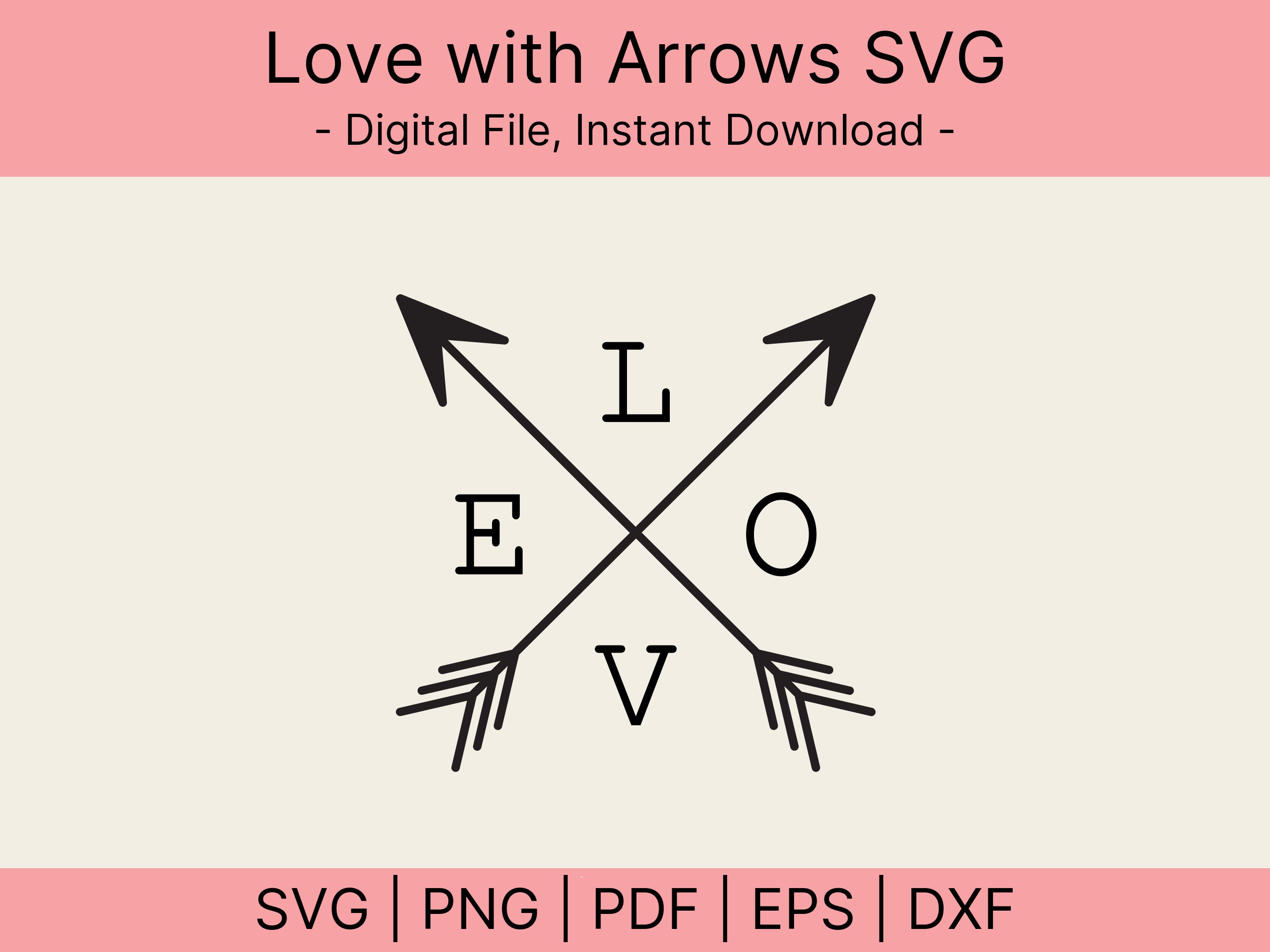 Love Heart Arrow Svg, Heart Arrow Svg, Love Valentine Svg, Valentines ...