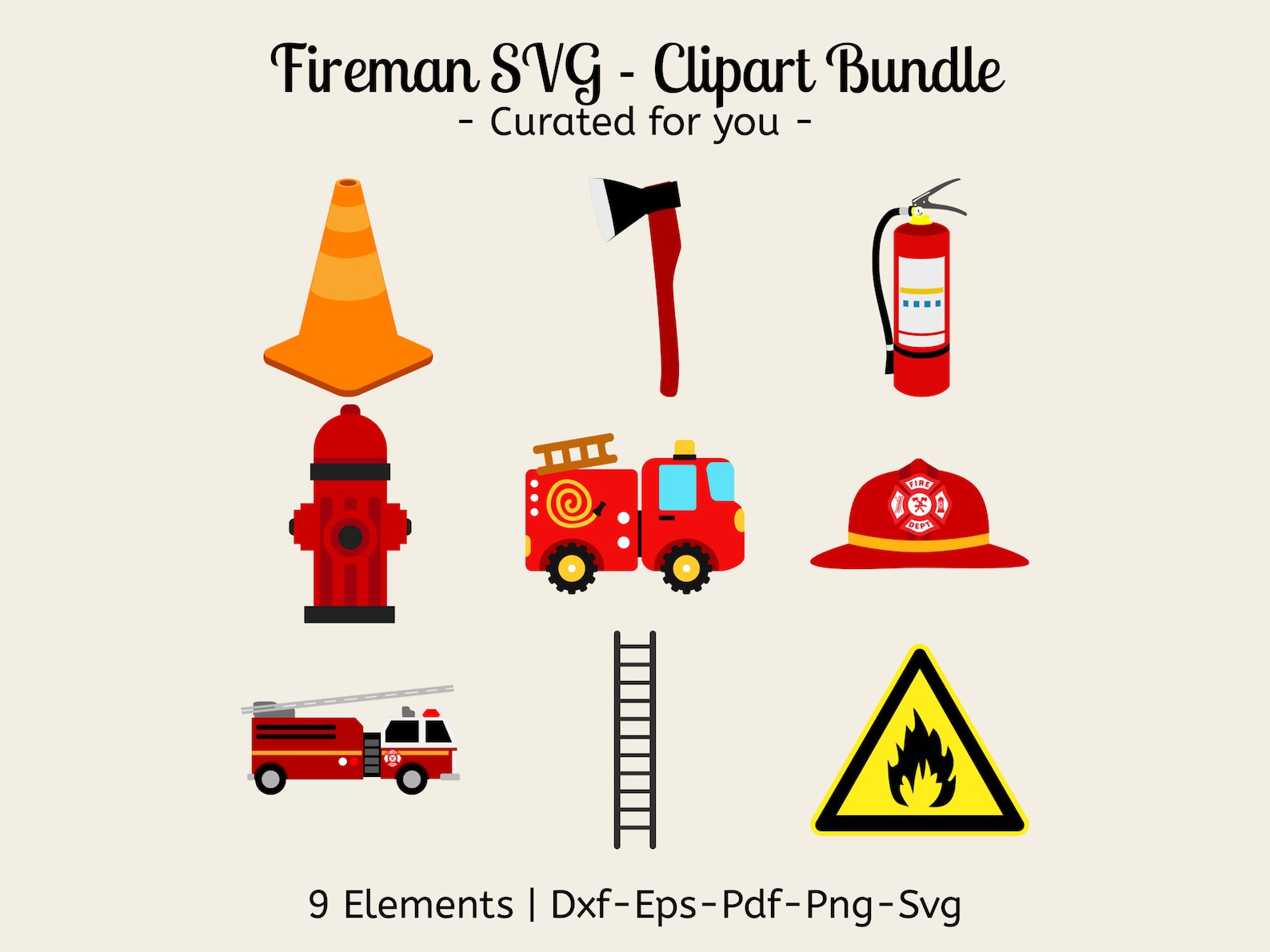 Fire Dept Svg, Firetruck SVG, Fire Hydrant Svg, Firefighter Svg, Fire ...