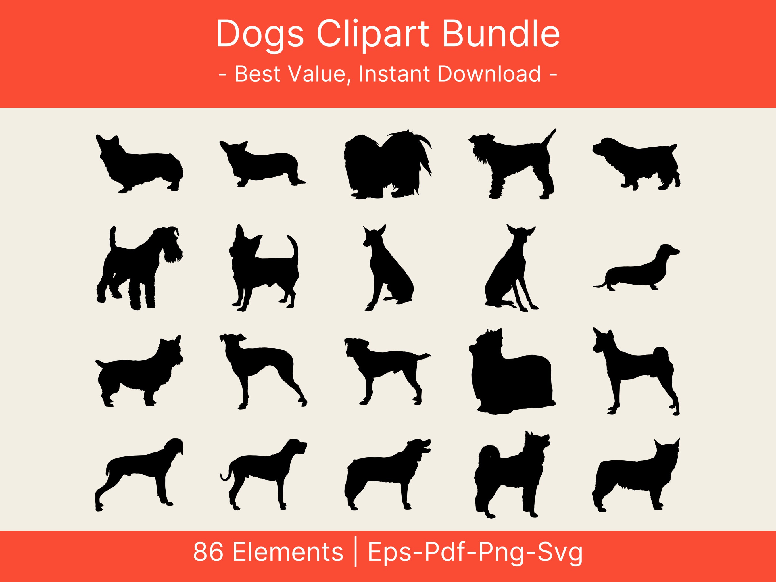 Dog SVG Bundle Dog for Cutting Machines SVG Files Clipart - Etsy