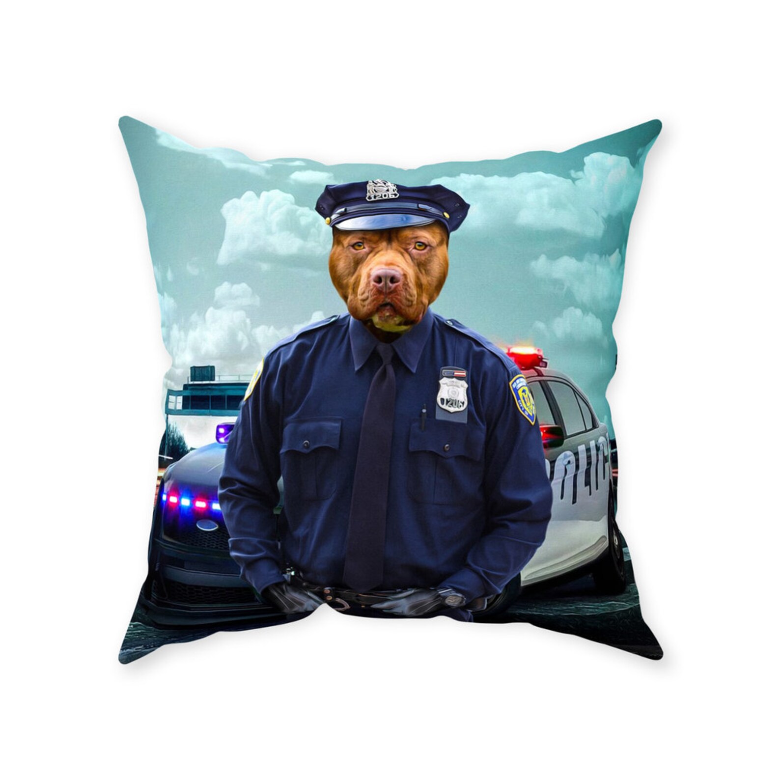 The Police Officer Personalized Pet Throw Pillow - Etsy UK