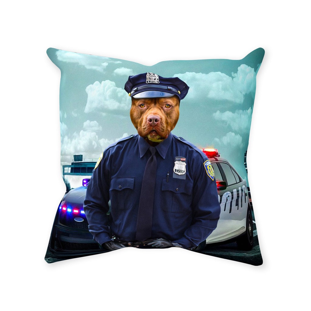 The Police Officer Personalized Pet Throw Pillow - Etsy UK