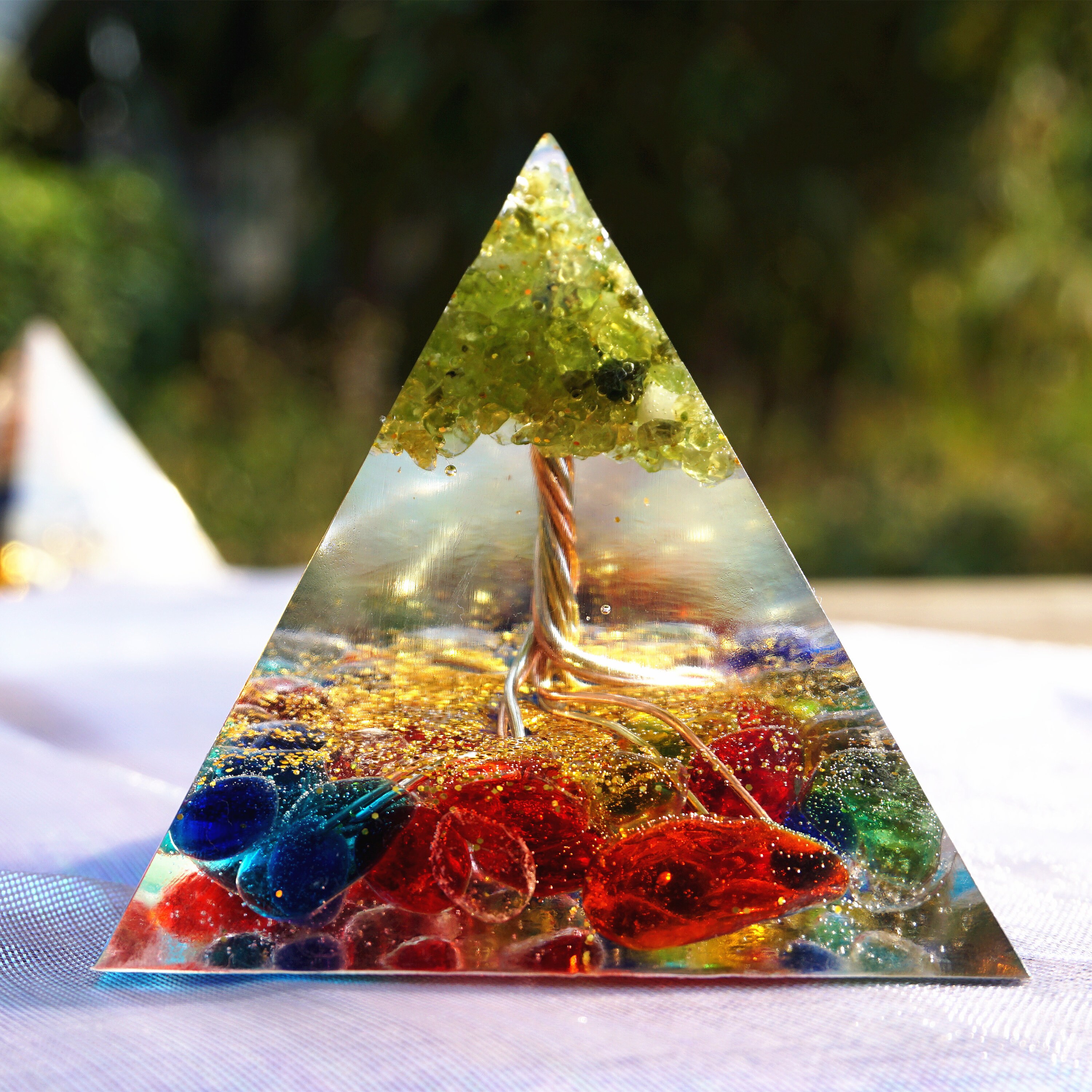 Orgonite Pyramid Tree of Life Energy Chakra Reiki Meditaiton | Etsy