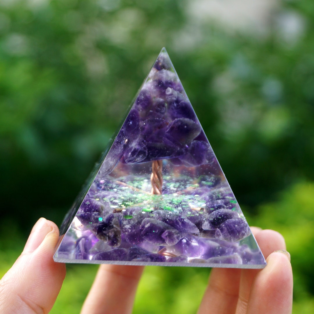 6cm Tree of Life Orgone Amethyst Pyramid Energy Chakra Reiki Meditaiton ...