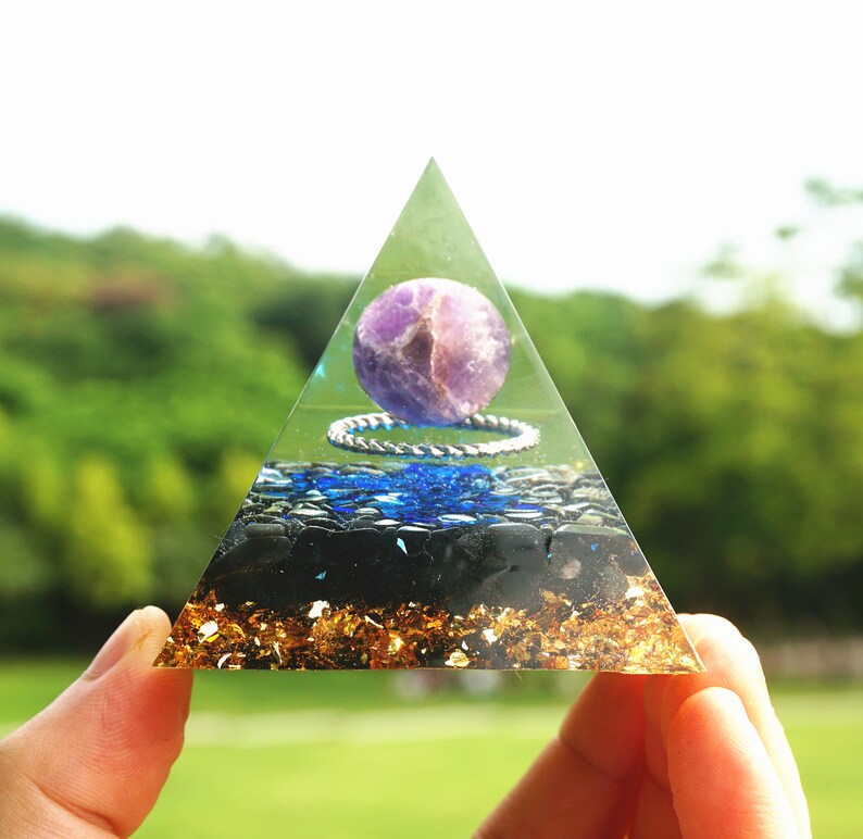 Fantastic Magic Orgonite Pyramid Amethyst Crystal Sphere With - Etsy