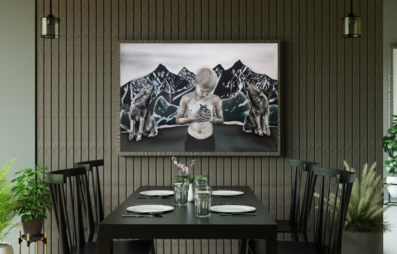 Original Oil Surreal Art,hyper Realism Painting on ,large Wall Art ...