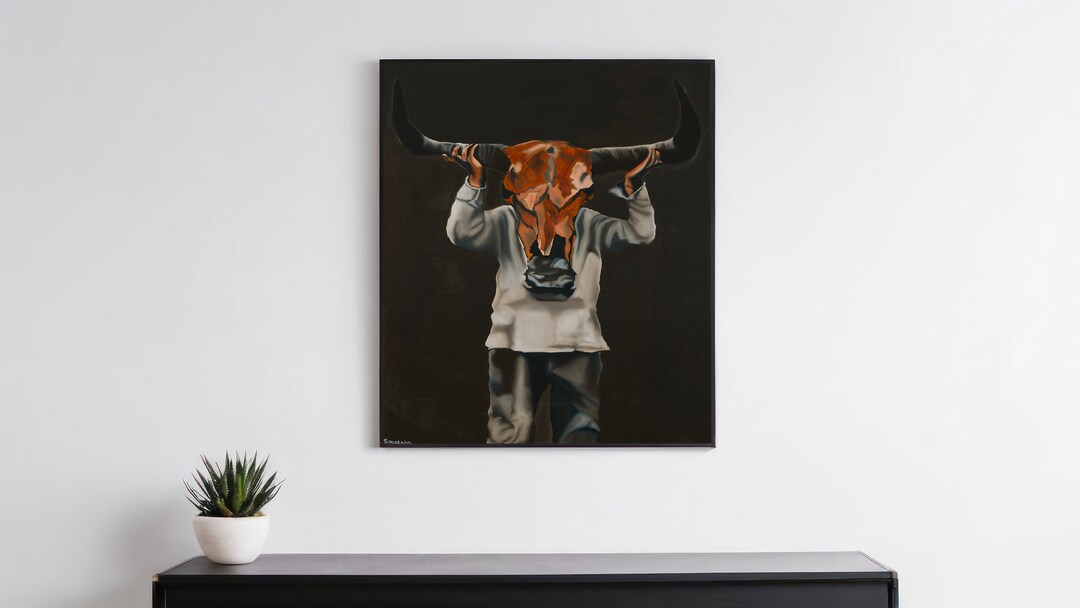 Original Oil Surreal Art, Hyper Realism Painting on Canvas, Kid ...