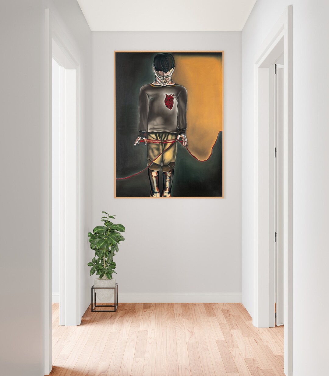 Introspective Art, Kid Abstract Humanism Painting on Canvas, Emotional ...