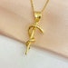 14K Yellow Gold Necklace Medical Mark Necklace Handmade Doctor Pendant ...