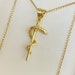 14K Yellow Gold Necklace Medical Mark Necklace Handmade Doctor Pendant ...