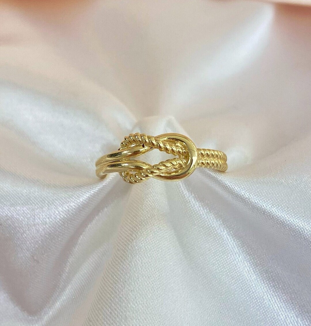 14K Gold Hercules Knot Ring Twisted Wire Jewelry Greek - Etsy