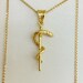 14K Yellow Gold Necklace Medical Mark Necklace Handmade Doctor Pendant ...