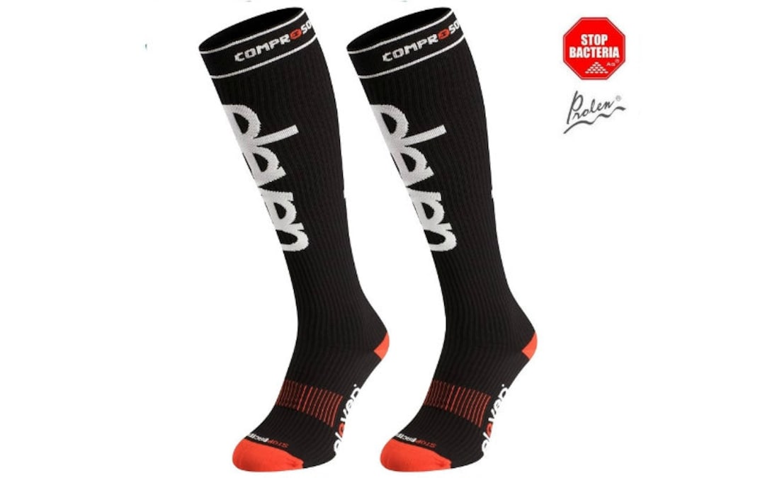 Compression Socks ELEVEN BLACK for Men & Women, Anti DVT Flight Travel ...