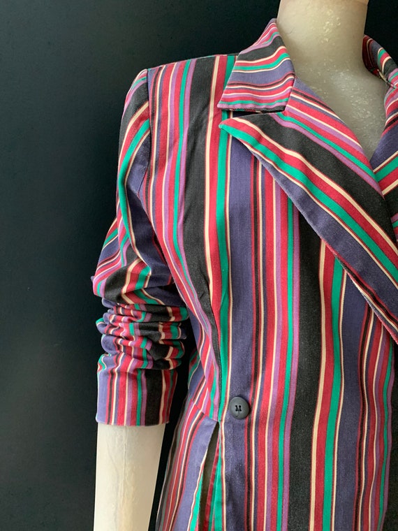 Vintage multi striped double breasted jacket by Stile… - Gem