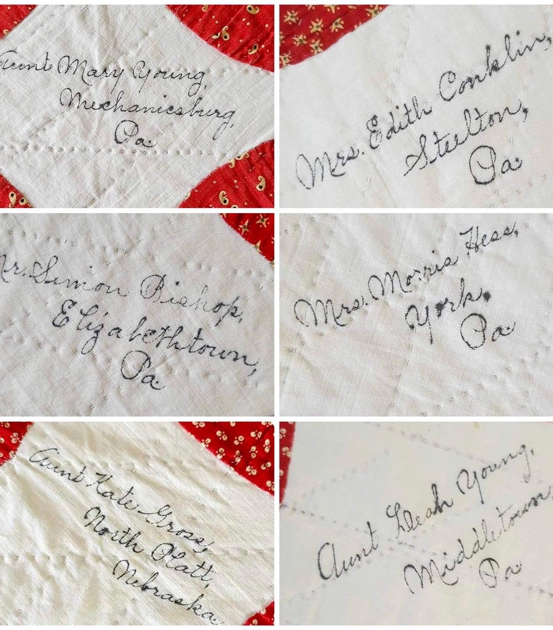 Antique 1880s Calico Red and Yellow caesars Crown Signature Quilt - Etsy