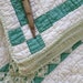 Lovely Vintage 40s Spring Green and White brick Wall Zig Zag Quilt - Etsy