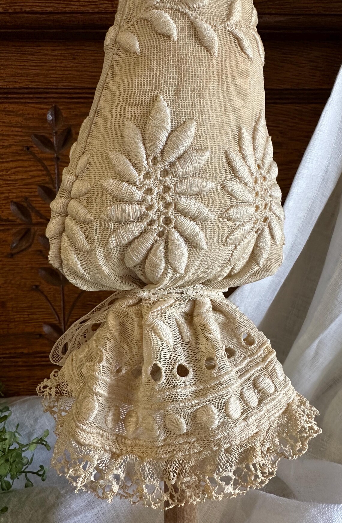 Antique French Embroidered Lace Wooden Bobbin Tree #9 - Etsy