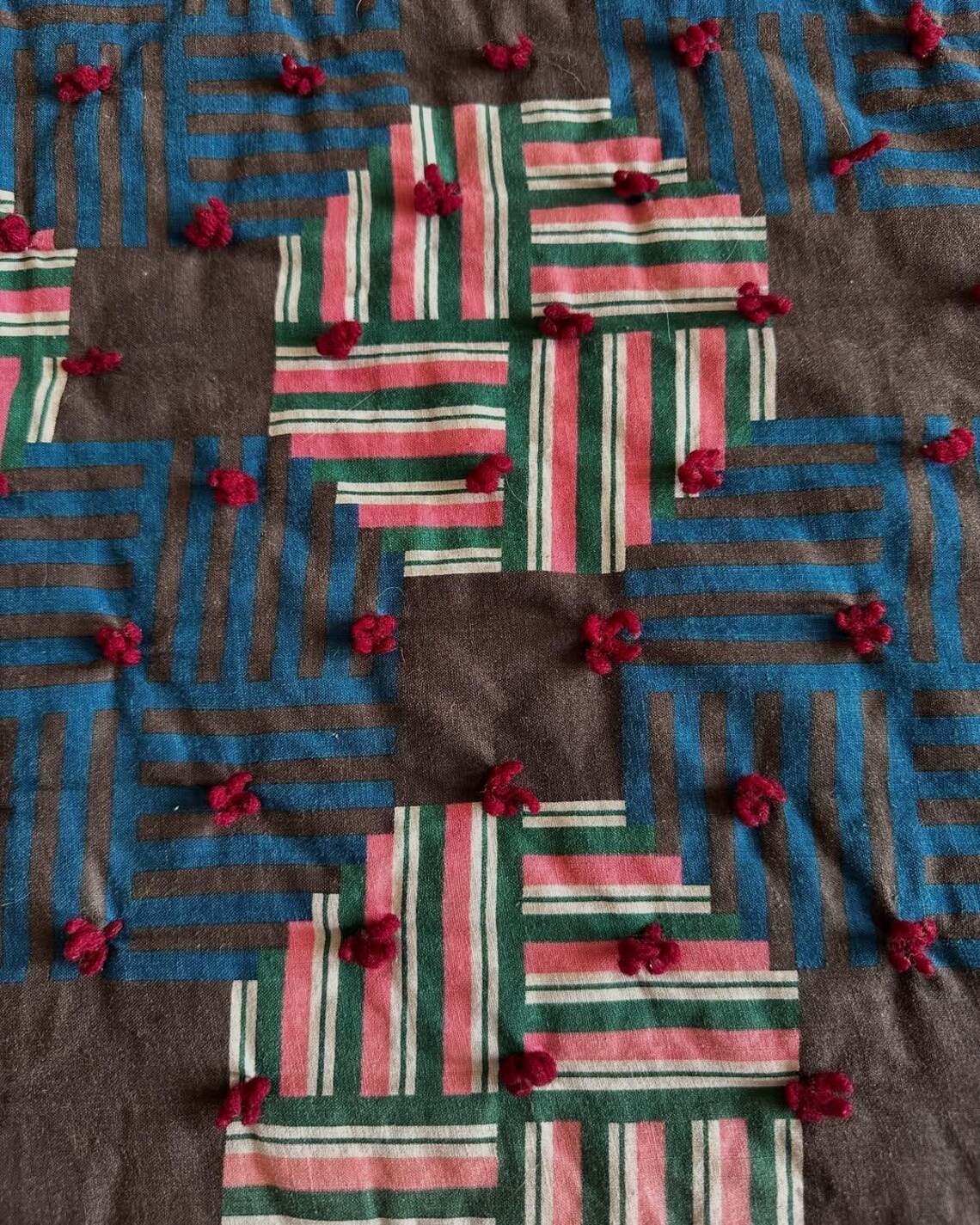 Wonderfully Prim, 1880s “cheater Print “quilt - Etsy