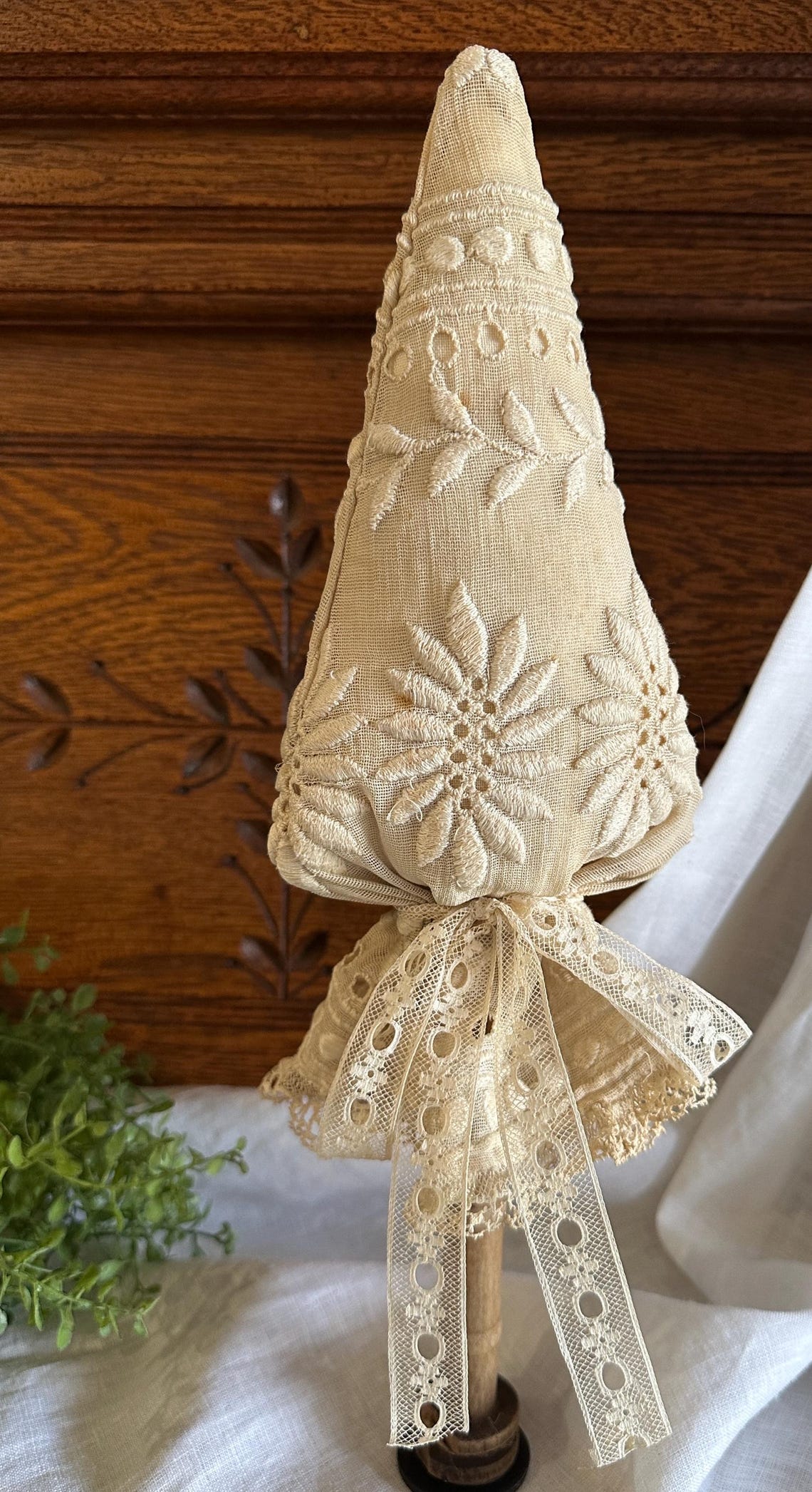 Antique French Embroidered Lace Wooden Bobbin Tree #9 - Etsy