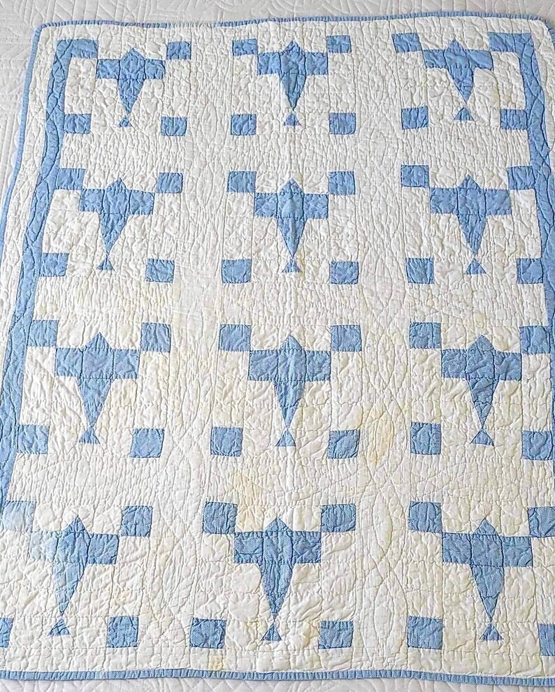 Just Sweet as Can Be WW2 Vintage Cornflower Blue and White airplane ...