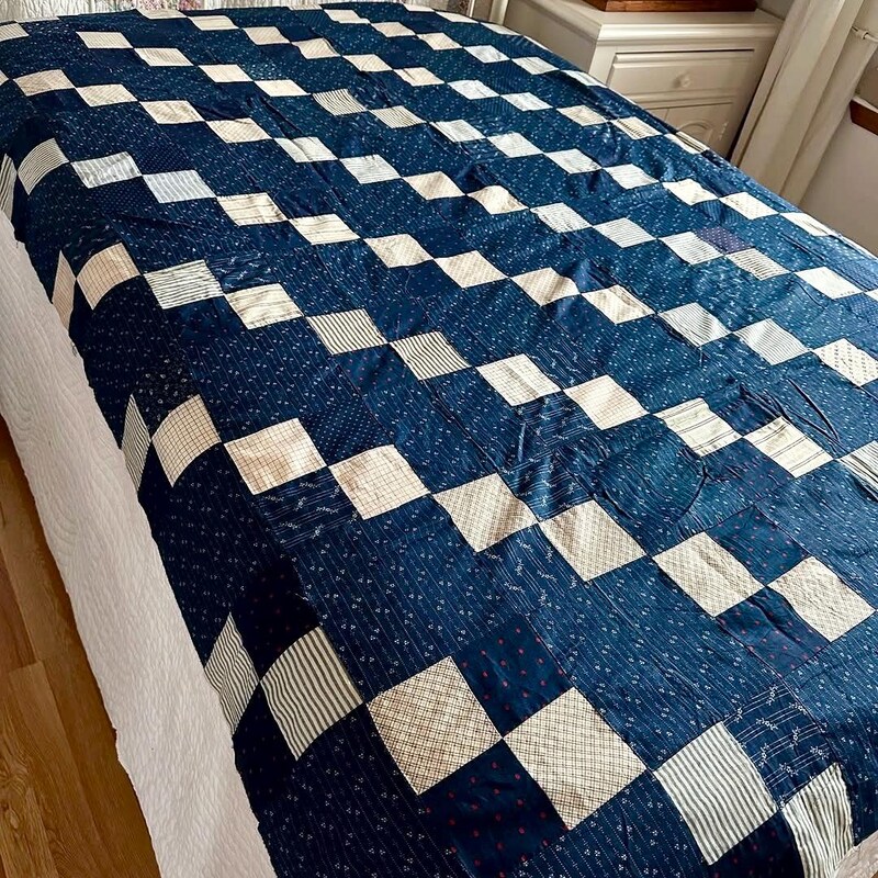 Indigo Quilt - Etsy