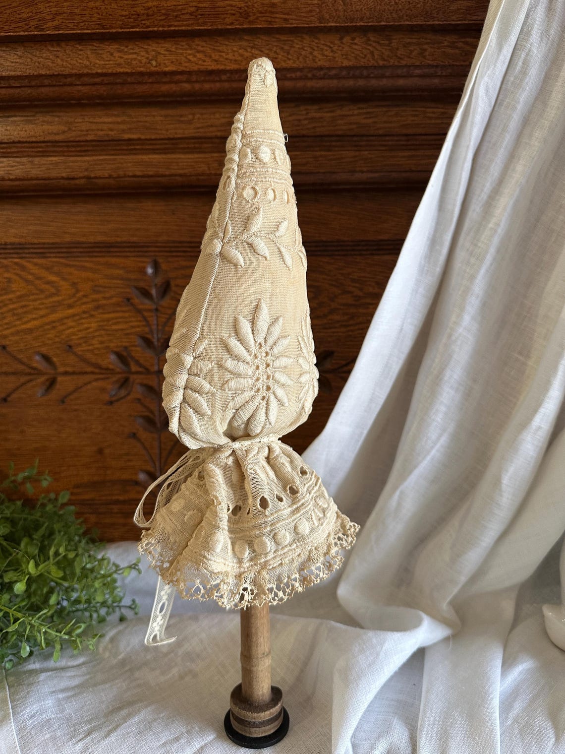Antique French Embroidered Lace Wooden Bobbin Tree #9 - Etsy