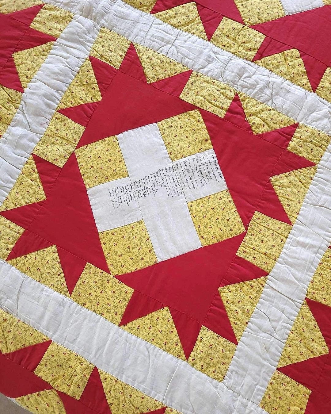 Wonderful Turkey Red and Calico Yellow “cluster of Lilies” Christian ...