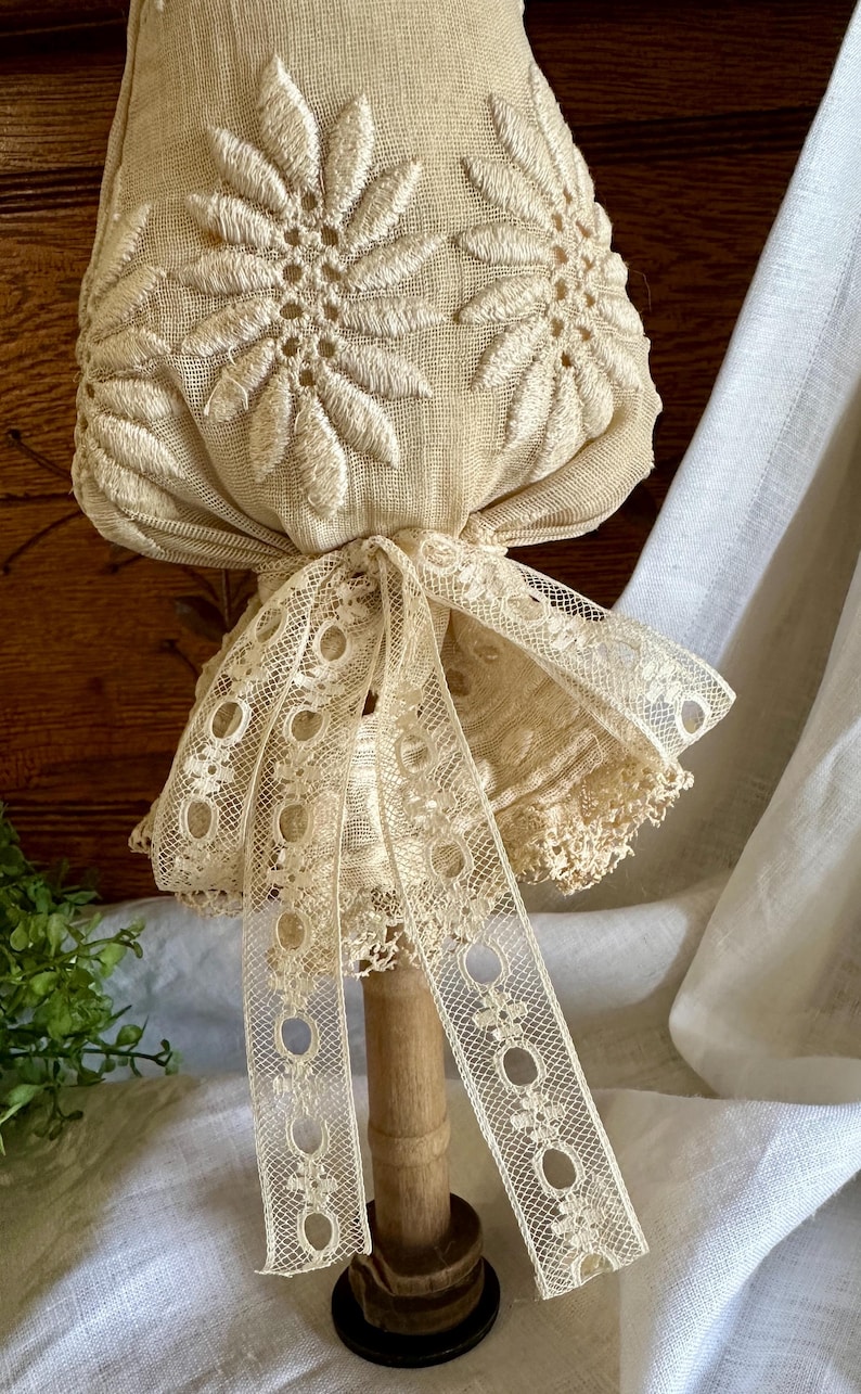 Antique French Embroidered Lace Wooden Bobbin Tree #9 - Etsy