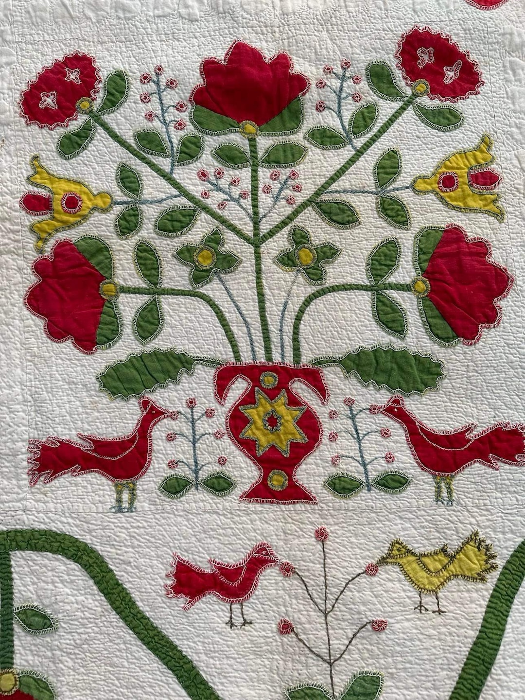 Spectacular Antique C1850 Applique Quilt - Etsy