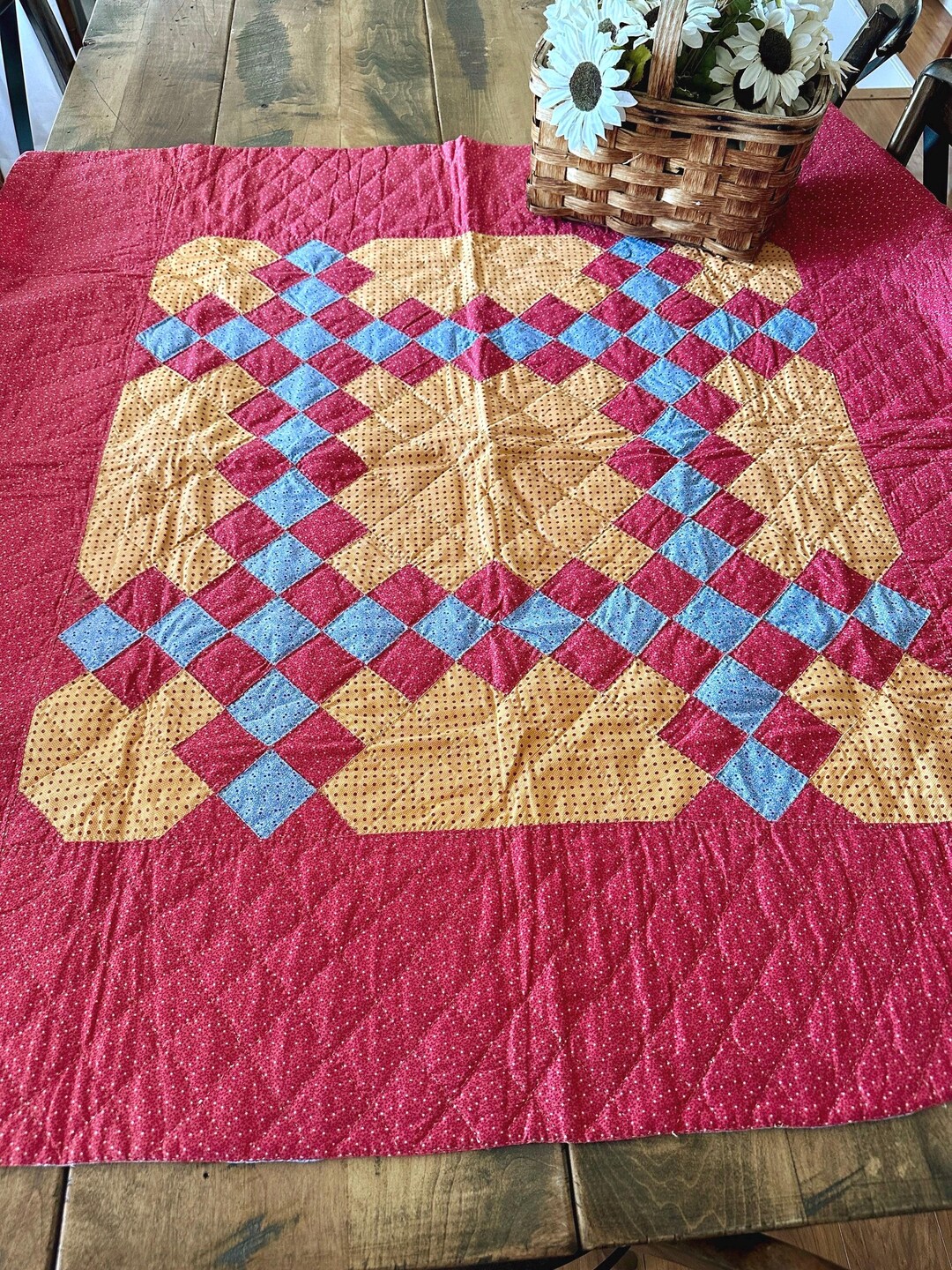 19thc Antique Irish Chain Crib Quilt From Lancaster PA - Etsy