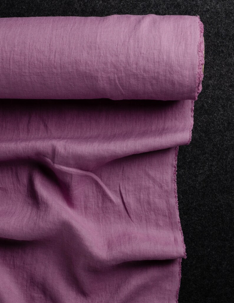 Light Purple Colour Medium Weight Linen Fabric Supply, Lilac Linen Flax ...