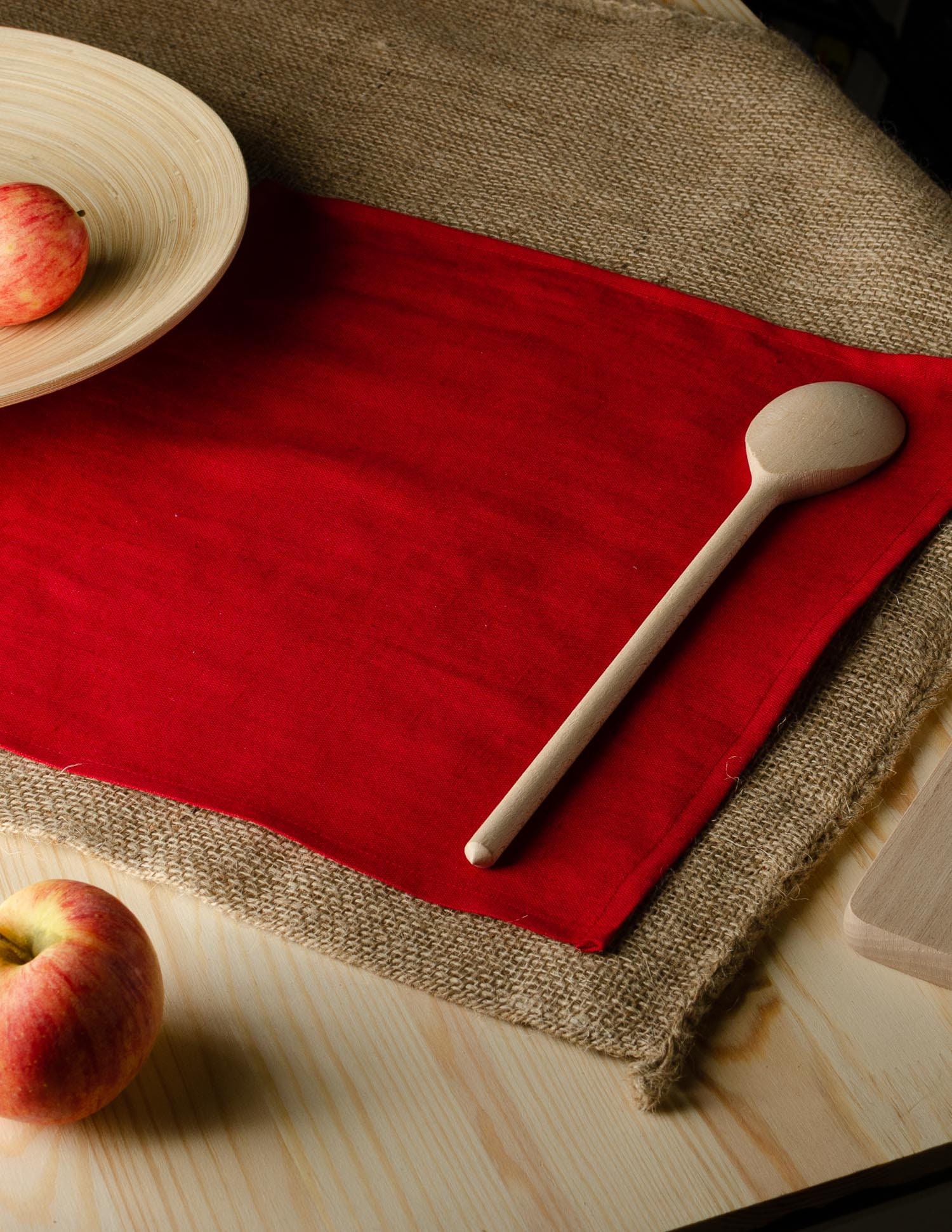 Red Linen Table Napkins, Christmas Table Accessories, Dinner Napkin ...