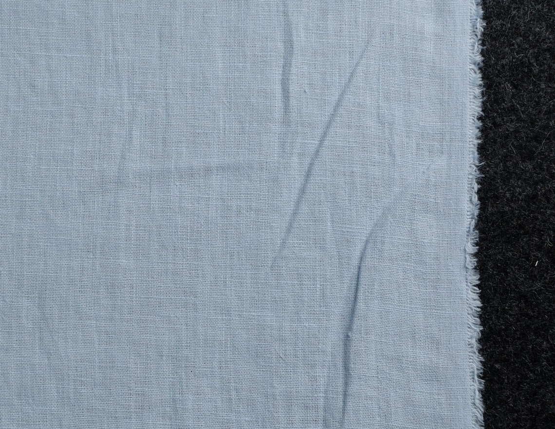 Light Blue Colour Medium Weight Linen Fabric Supply Baby Blue | Etsy