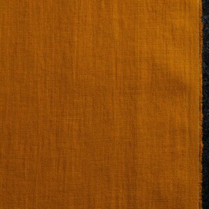 Mustard Colour Medium Weight Linen Fabric, Orange Linen Fabric Supply ...