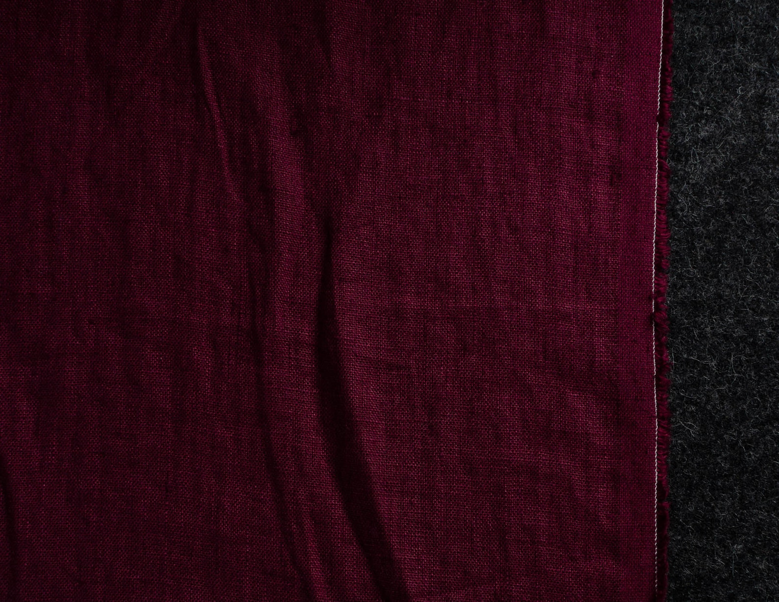 Burgundy Colour Medium Weight Linen Fabric Marsala Linen - Etsy